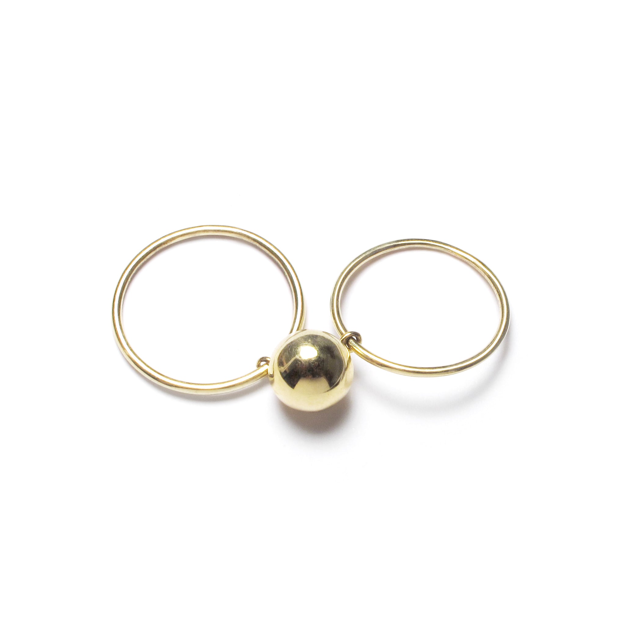 BALL DOUBLE SLIDE RING / Metal – Sara Lasry